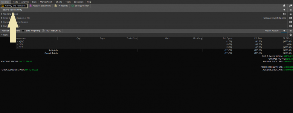How to close a position on Thinkorswim - OptionBoxer