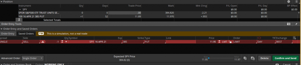 How to close a position on Thinkorswim - OptionBoxer