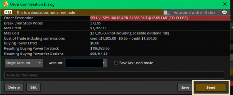 How to close a position on Thinkorswim - OptionBoxer