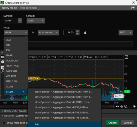 Create a Custom Recurring Alert on Thinkorswim - OptionBoxer